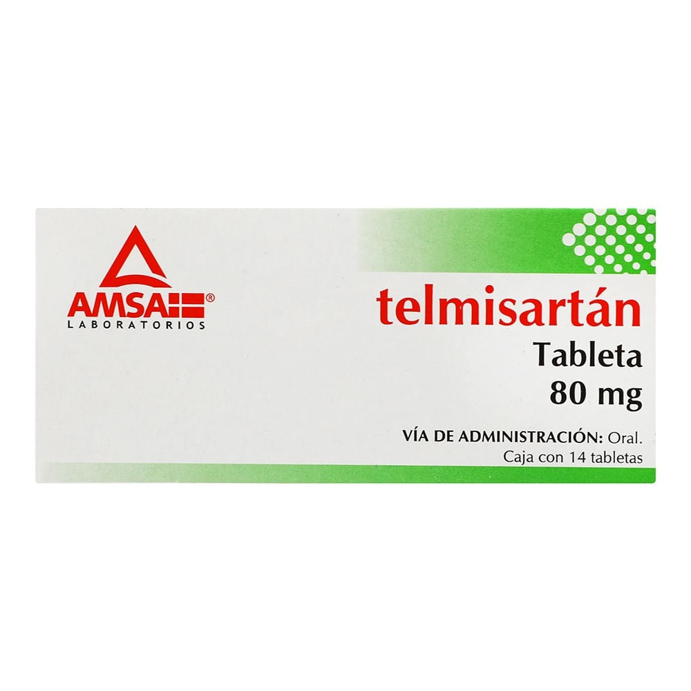 Telmisatan 80 mg 14 Tabletas - Farmacias Klyns