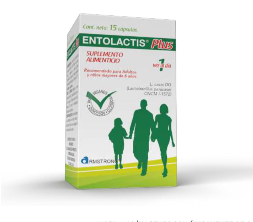 Entolactis Plus Suplemento Alimenticio 15 Capsulas - Farmacias Klyns