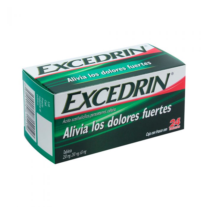 Excedrin Dolores Fuertes 24 Tabletas - Farmacias Klyns