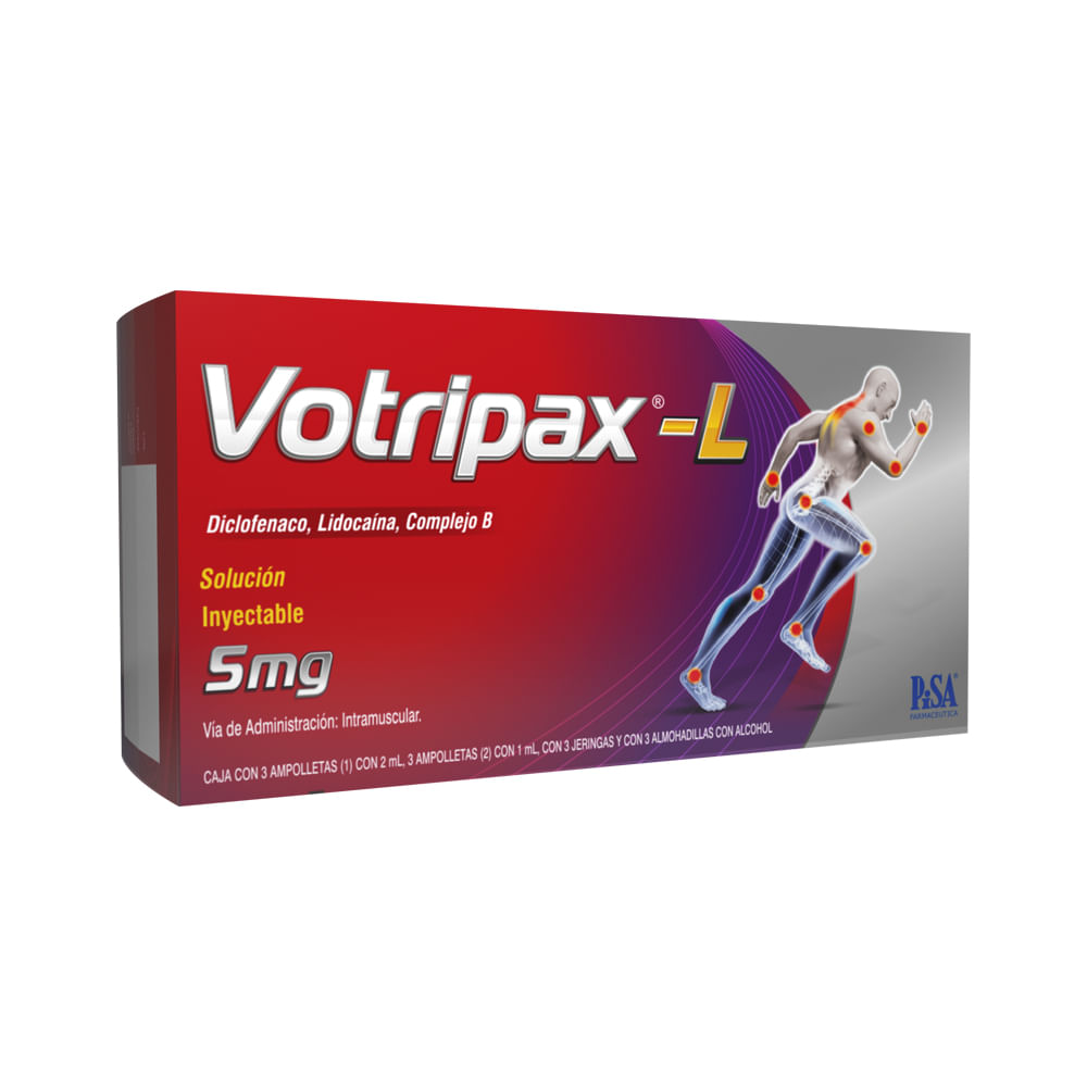 Votripax L Solucion Inyectable 5 mg 6 Ampolletas 3 Jeringas - Farmacias ...