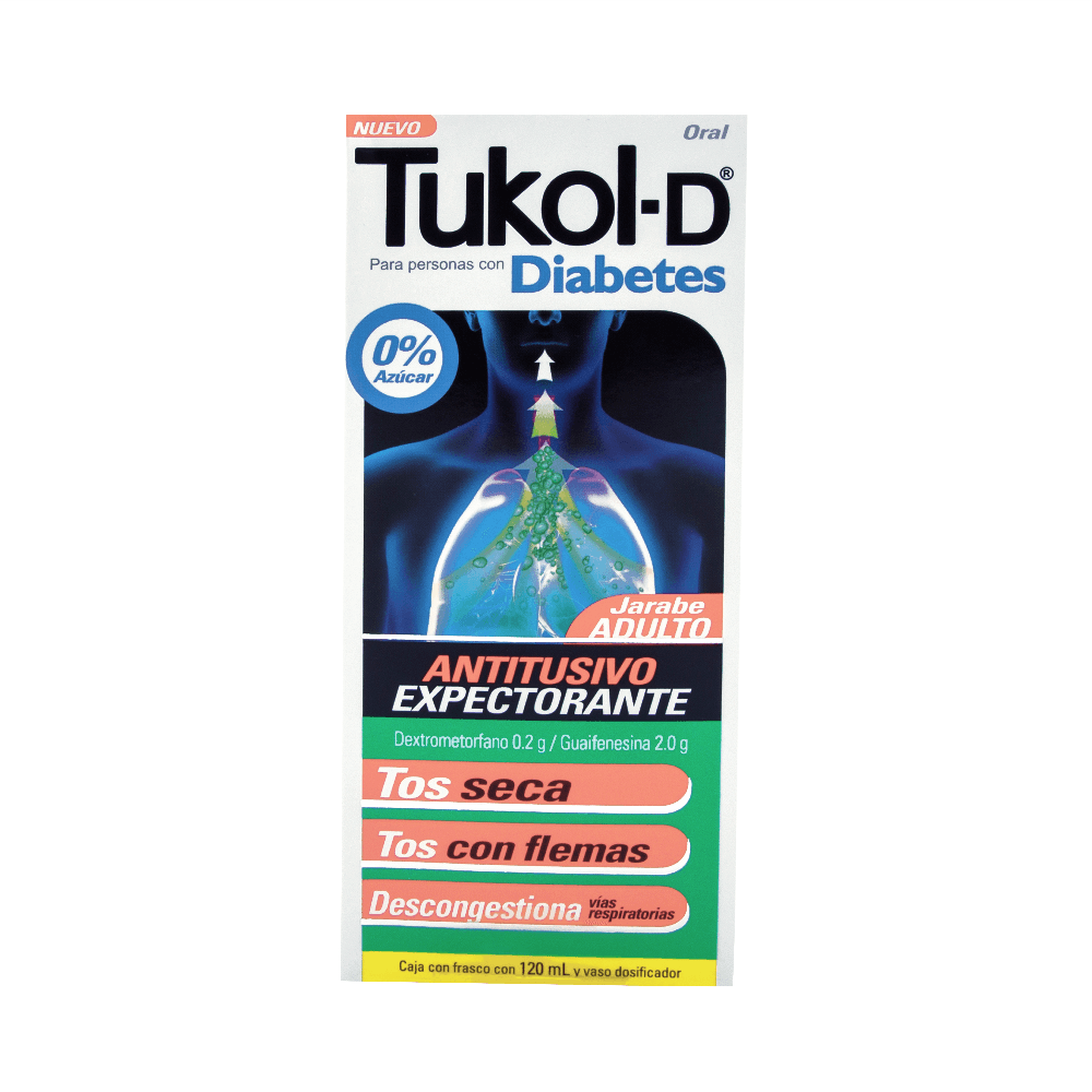 Tukol-D Jarabe Frasco con 120 mL - Farmacias Klyns