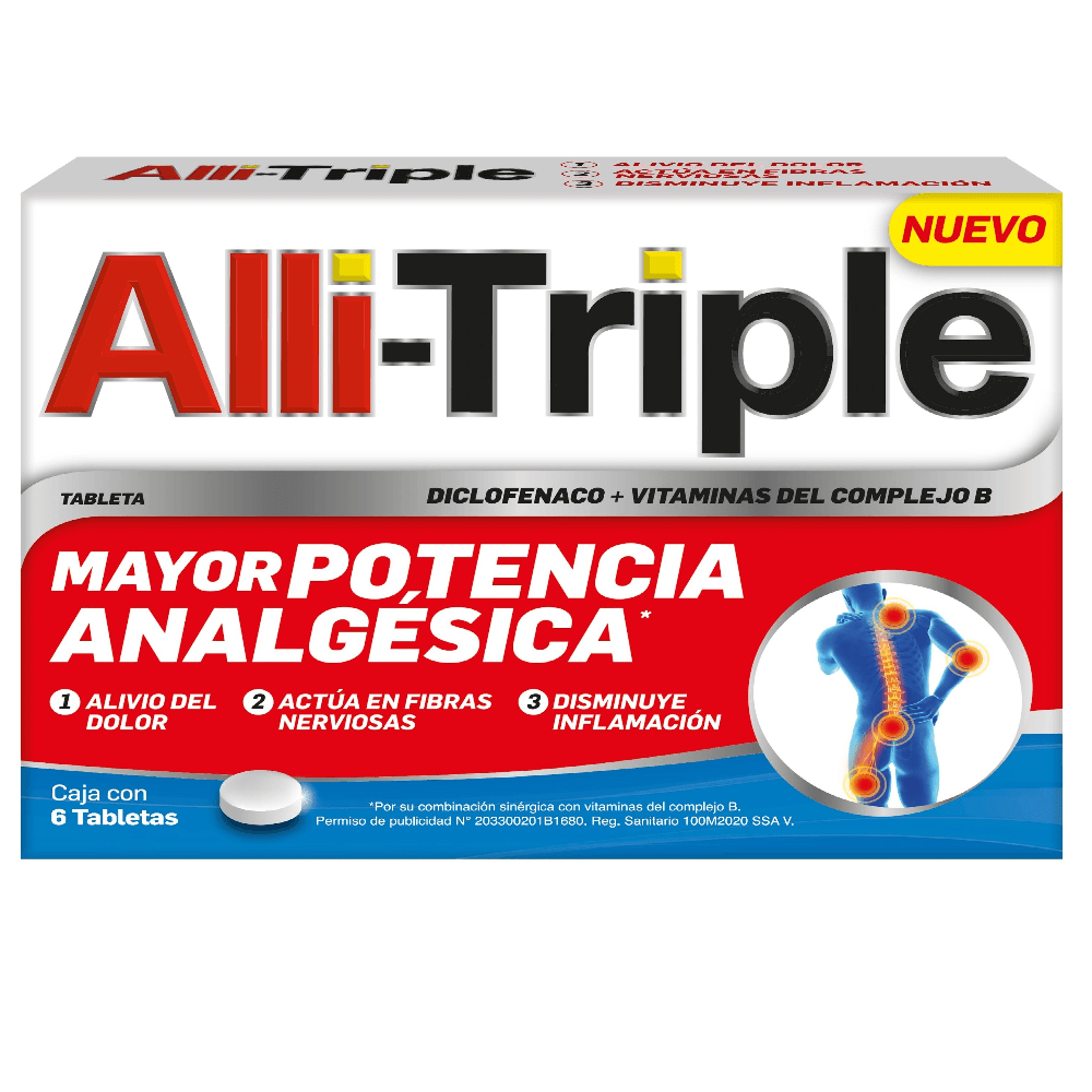 Alli-Triple 50 mg 6 Tabletas - Farmacias Klyns