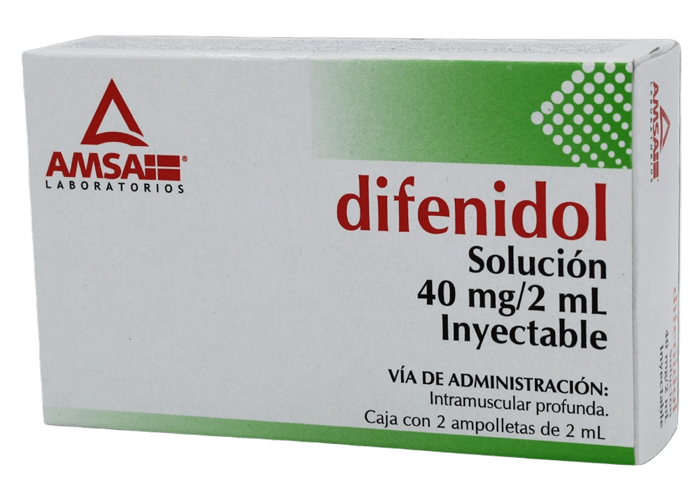 Difenidol Solucion Inyectable 40 mg/2 mL 2 Ampolletas de 2 mL ...