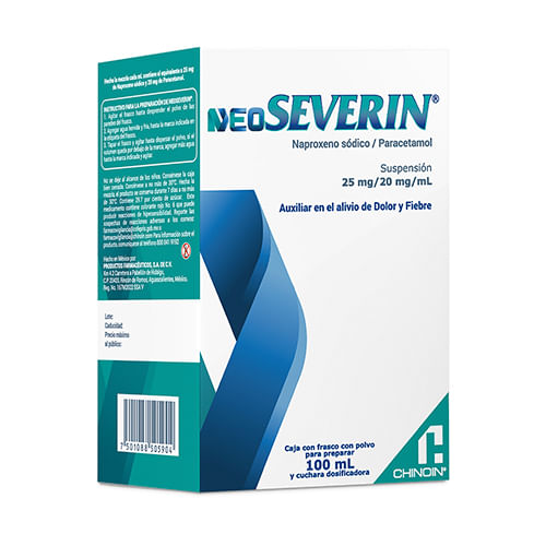 Neoseverin 25 mg / 20 mg/mL Frasco con 100 mL - Farmacias Klyns