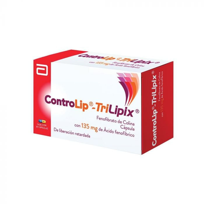 Controlip Trilipix 135 mg 30 Capsulas - Farmacias Klyns
