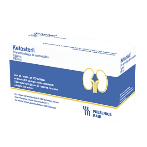 Ketosteril 630 mg 100 Tabletas - Farmacias Klyns