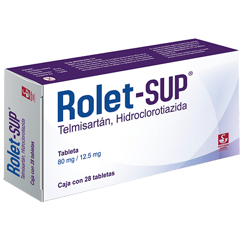 Rolet-Sup 80 mg / 12.5 mg 28 Tabletas - Farmacias Klyns