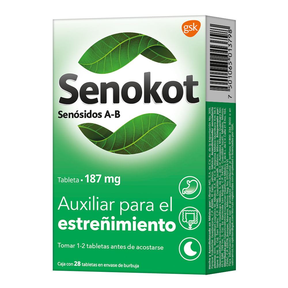 Senokot 187 mg 28 Tabletas - Farmacias Klyns