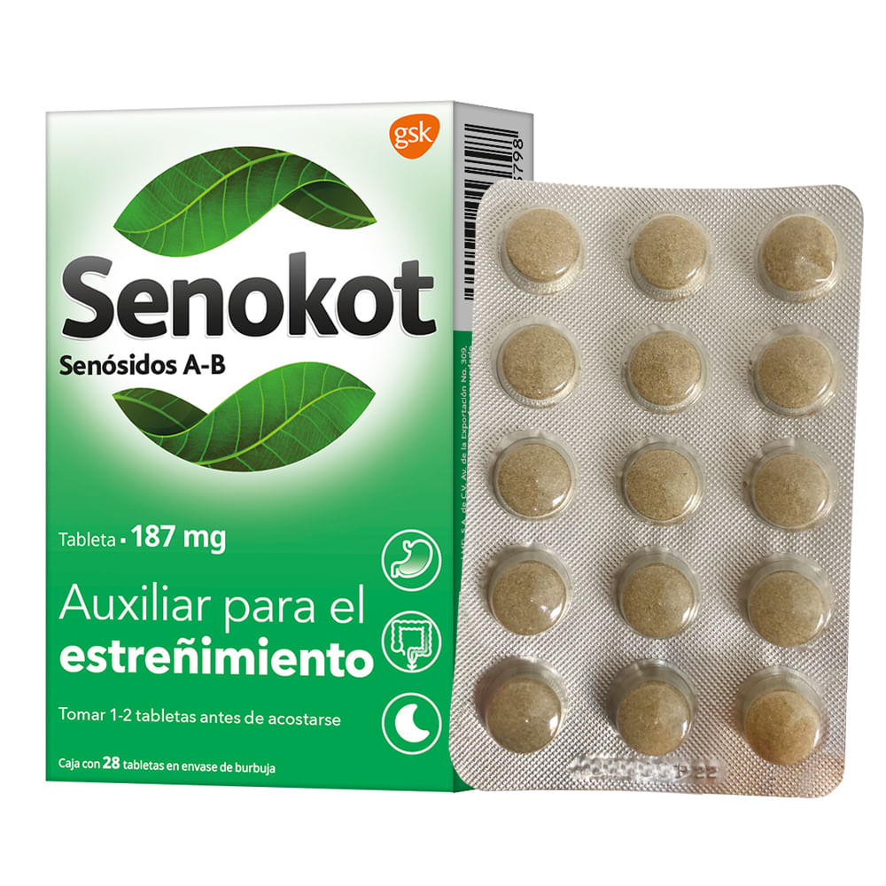 Senokot 187 mg 28 Tabletas - Farmacias Klyns