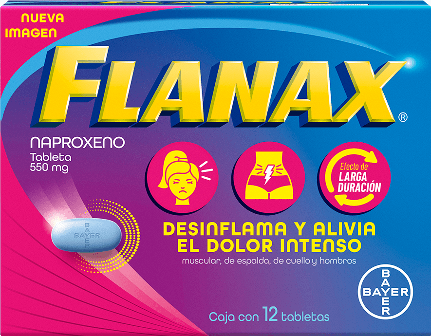 Flanax Fem 550 mg 12 Tabletas - Farmacias Klyns