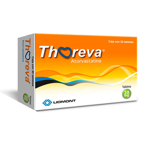 Thoreva 20 mg 30 Tabletas - Farmacias Klyns