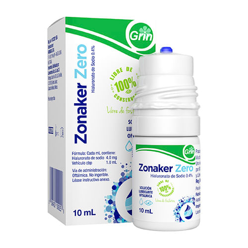 Zonaker Zero 0.4% Solucion Oftalmica 10 mL - Farmacias Klyns