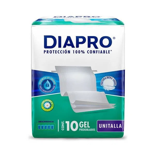 Diapro Predoblado Gel Unitalla 10 piezas - Farmacias Klyns