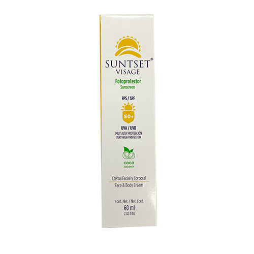 Fotoprotector Solar Suntset Visage FPS 50+ 60 mL - Farmacias Klyns