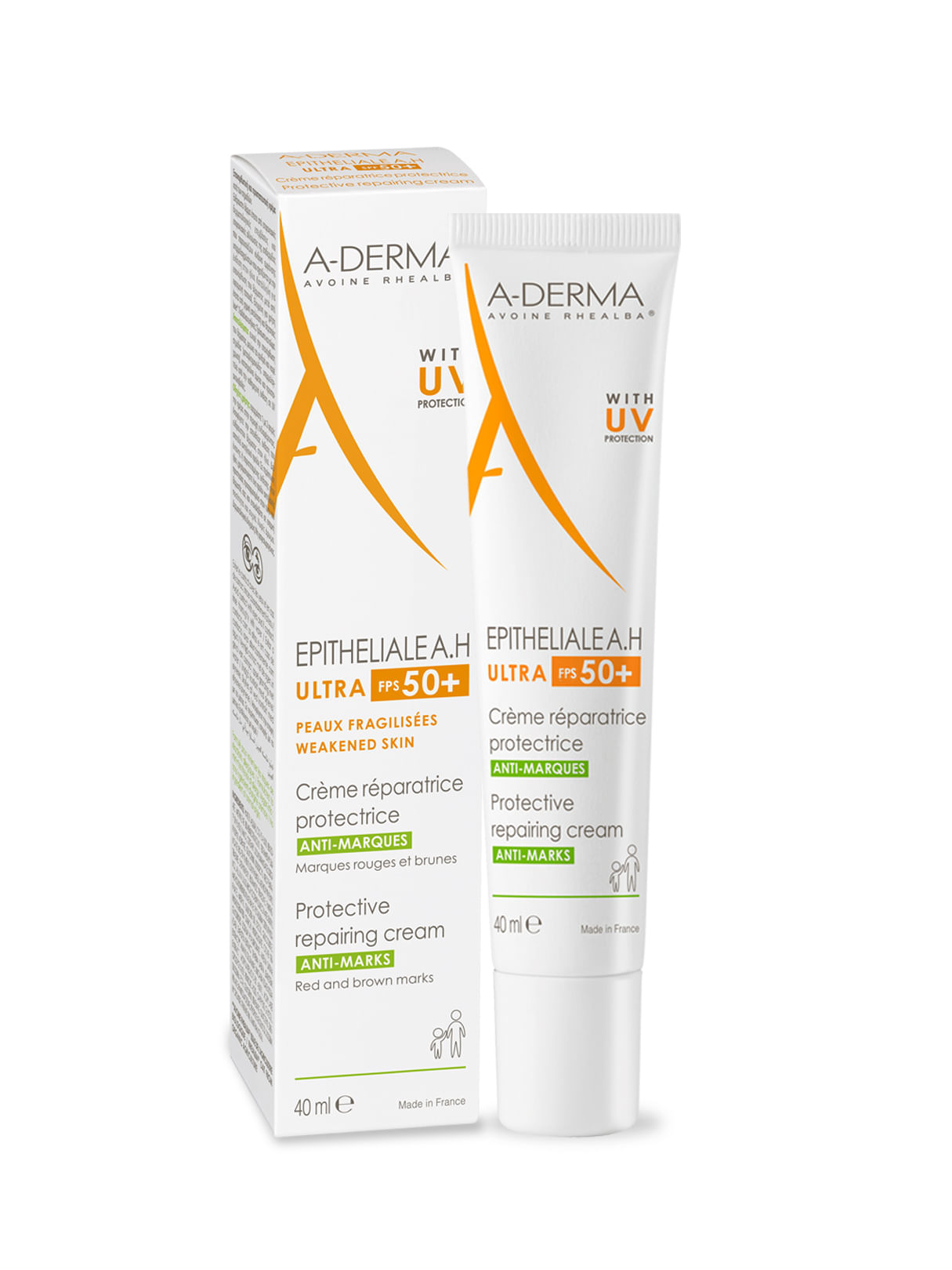 Crema Reparadora Epitheliale A.H. Ultra FPS 50+ A-Derma 40 mL ...