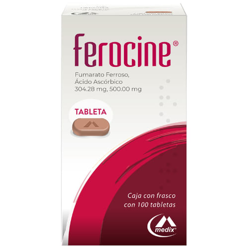 Ferocine 304.28 mg / 500 mg 100 Tabletas - Farmacias Klyns