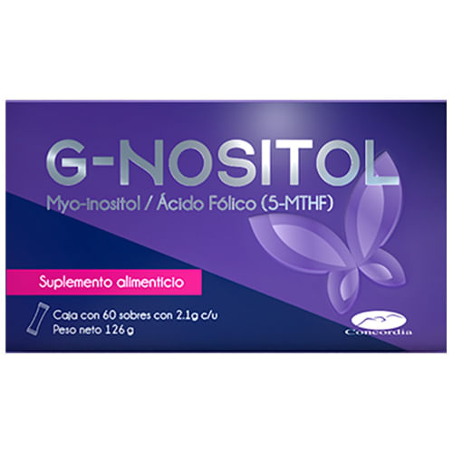 G-Nositol Suplemento Alimenticio 60 Sobres con 2.1 g c/u - Farmacias Klyns