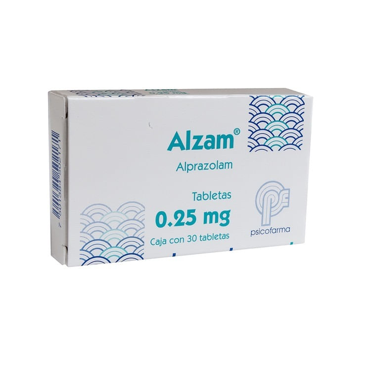 Alzam 0.25 mg 30 Tabletas - Farmacias Klyns