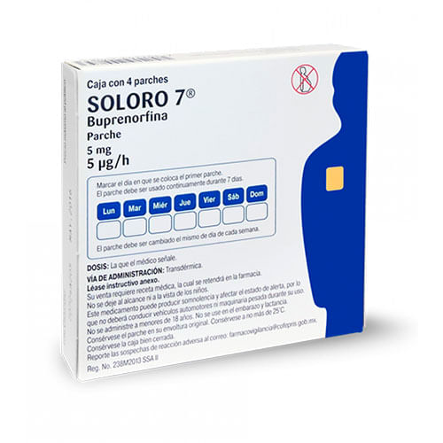 Soloro7 5 mg 4 Parches - Farmacias Klyns