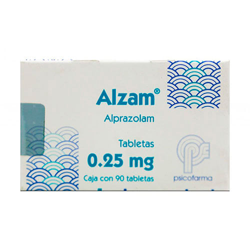 Alzam 0.25 mg 60 Tabletas - Farmacias Klyns