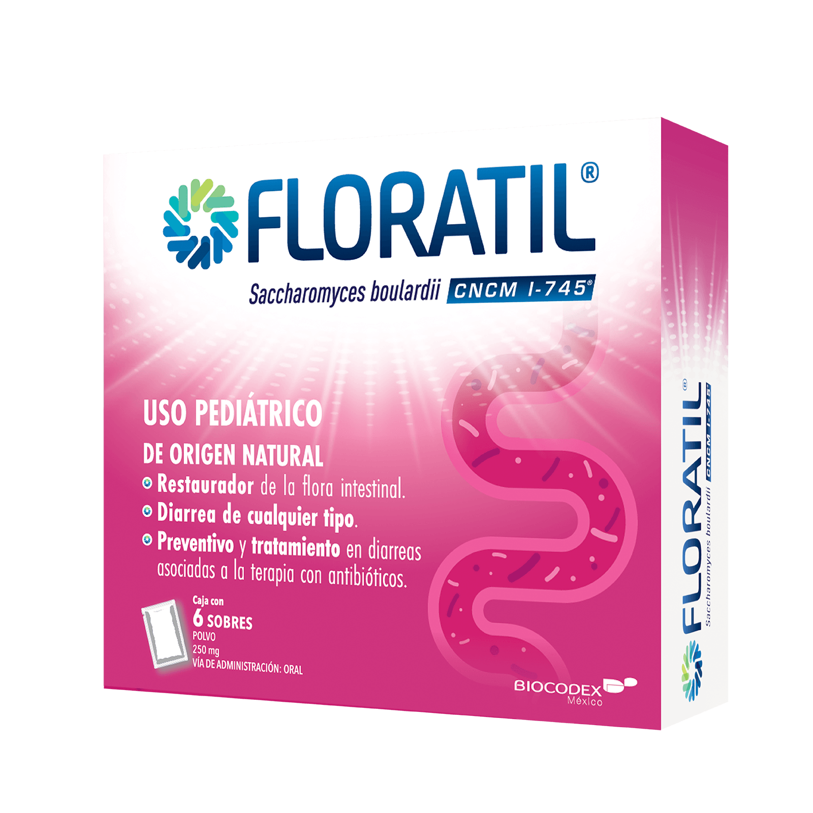 Floratil Polvo 250 mg 6 Sobres - Farmacias Klyns