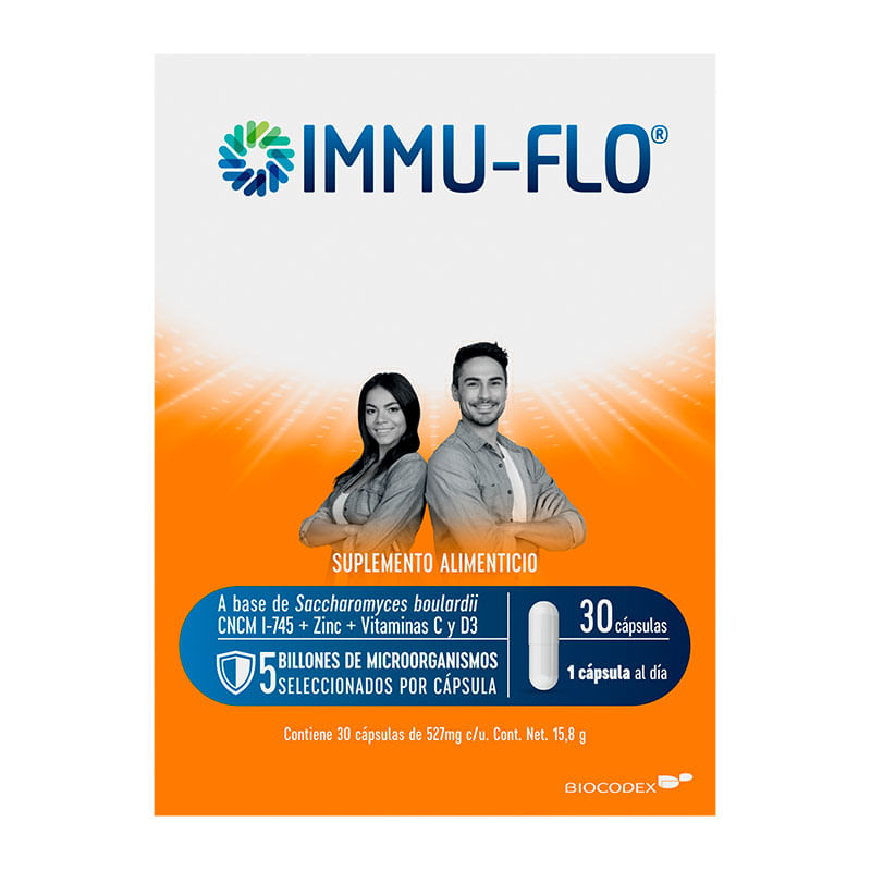 Immu-flo Adulto Suplemento Alimenticio 30 Sobres - Farmacias Klyns