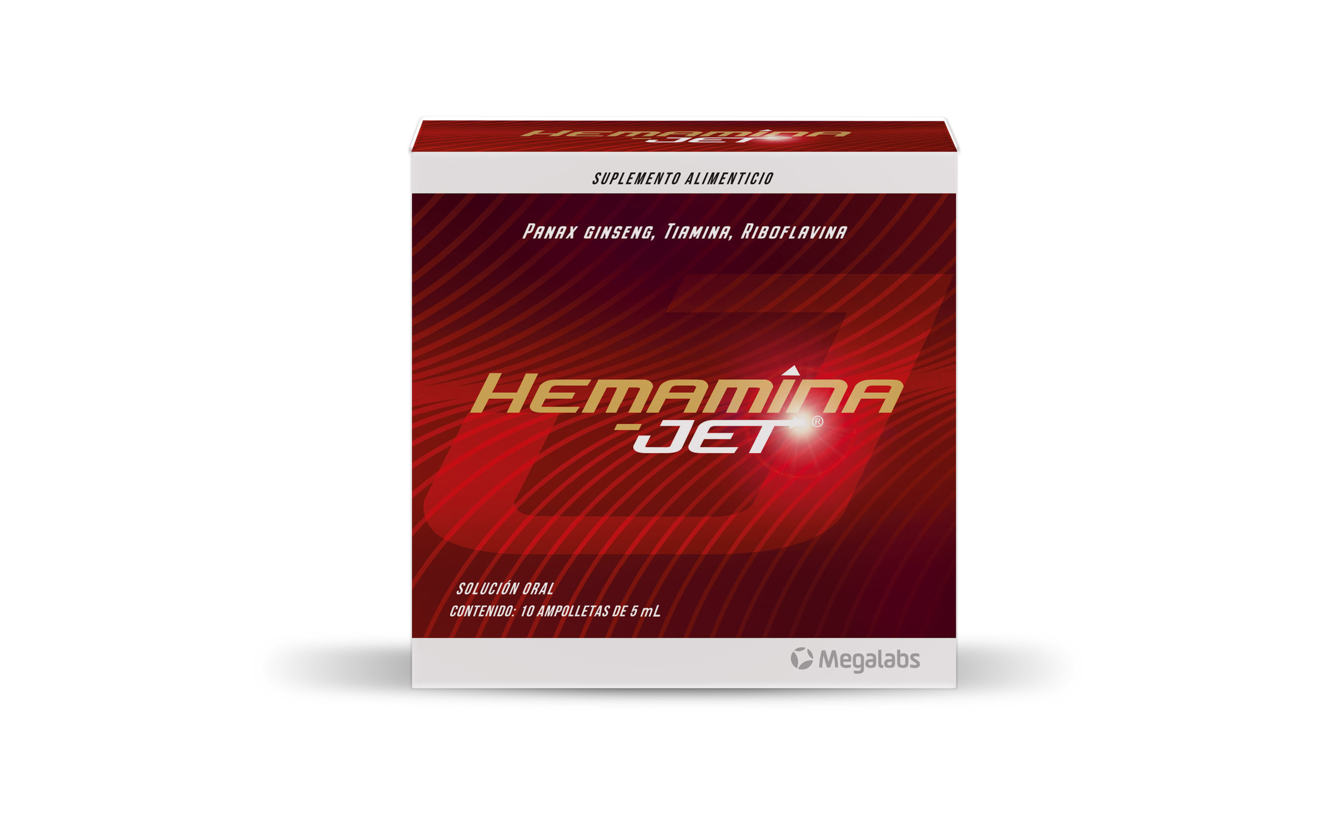Hemamina Jet Suplemento Alimenticio 10 Ampolletas de 5 mL - Farmacias Klyns