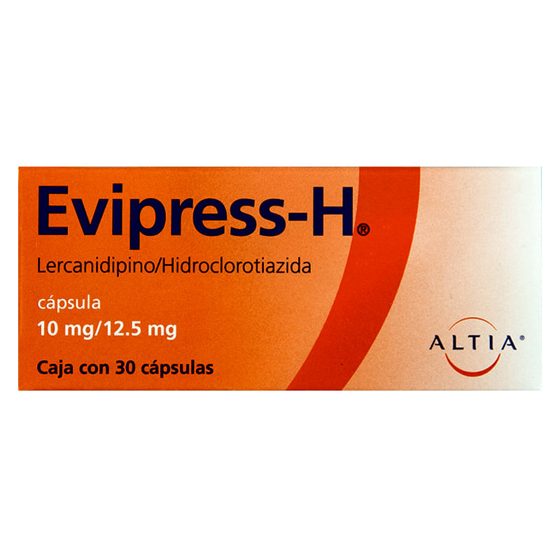 Evipress H 10 mg / 12.5 mg 30 Capsulas - Farmacias Klyns