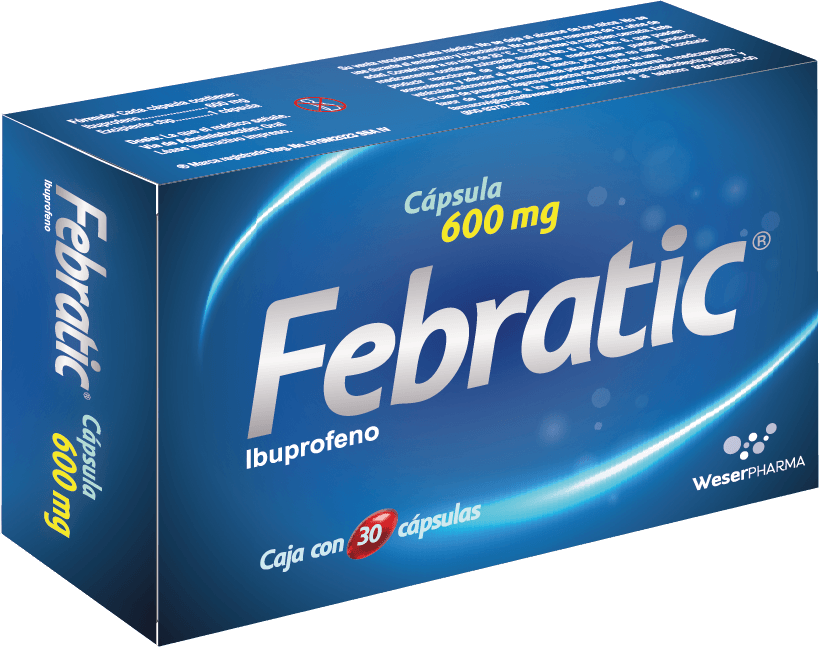Febratic 600 mg 30 Capsulas - Farmacias Klyns