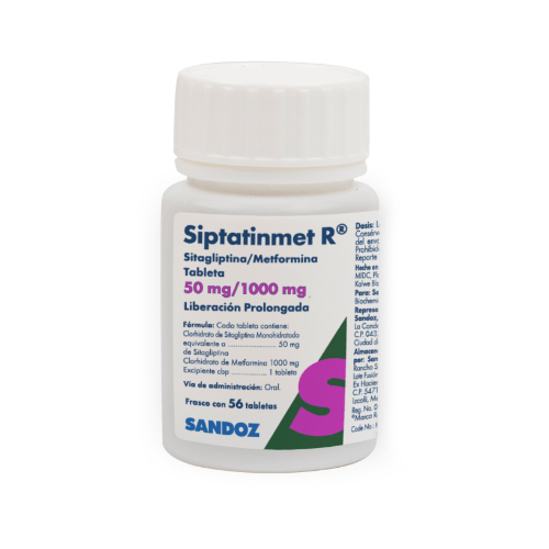 Siptatinmet R 50 mg / 1000 mg 56 Tabletas - Farmacias Klyns