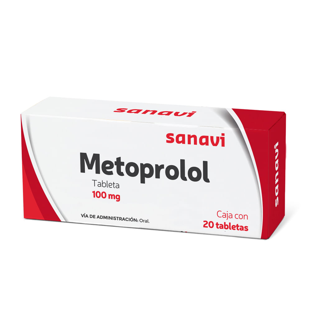 Metoprolol 100 mg Sanvi 20 Tabletas - Farmacias Klyns