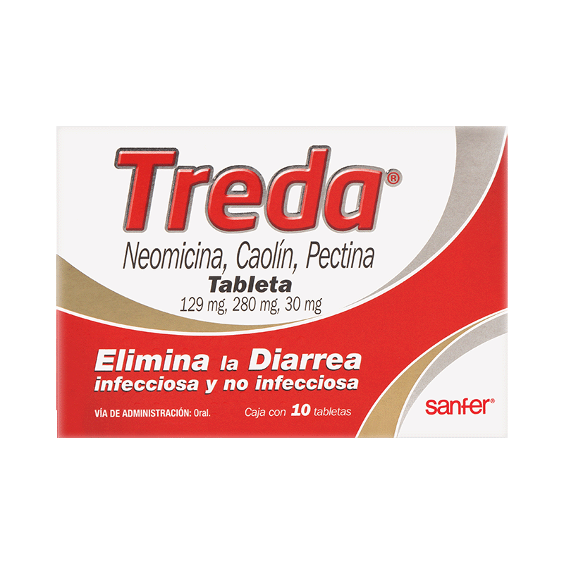 Treda 129 mg / 280 mg / 30 mg 10 Tabletas - Farmacias Klyns