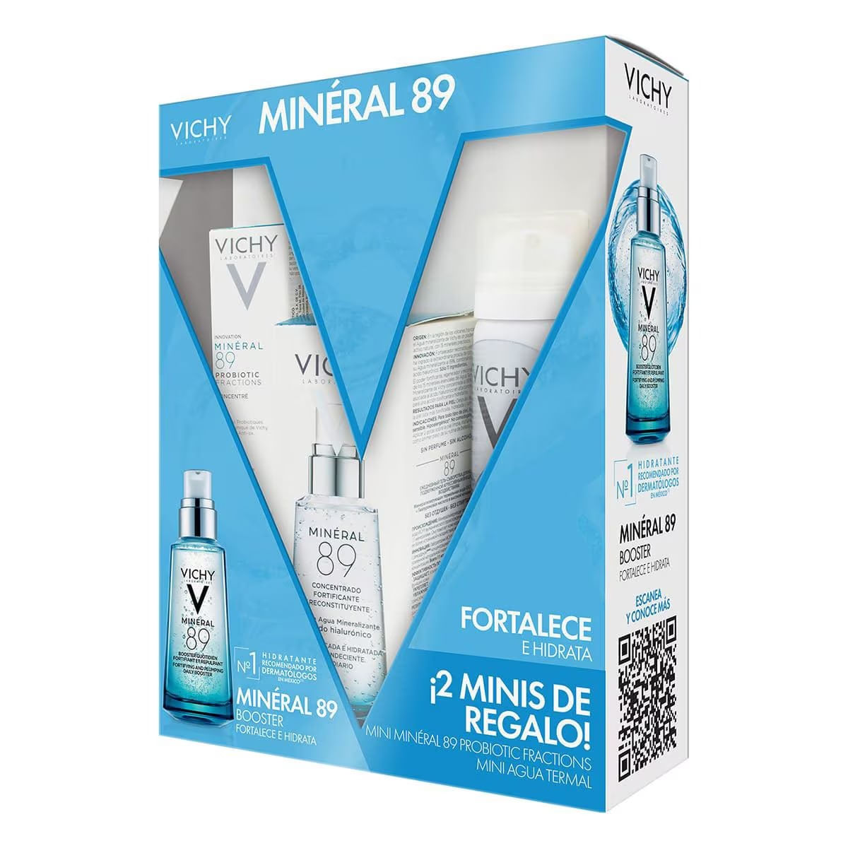 Kit Vichy Mineral 89 Fortalece e Hidrata + Mini Mineral 89 + Agua ...