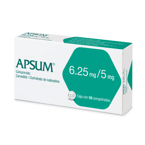Apsum 6.25 mg / 5 mg 56 Comprimidos - Farmacias Klyns