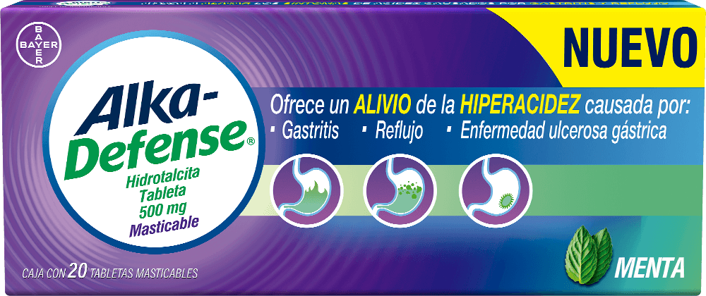 Alka-Defense 500 mg 20 Tabletas Masticables - Farmacias Klyns