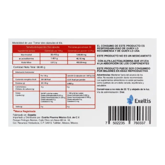 Inofolic HP 1.64 g Suplemento Alimenticio 60 Capsulas - Farmacias Klyns