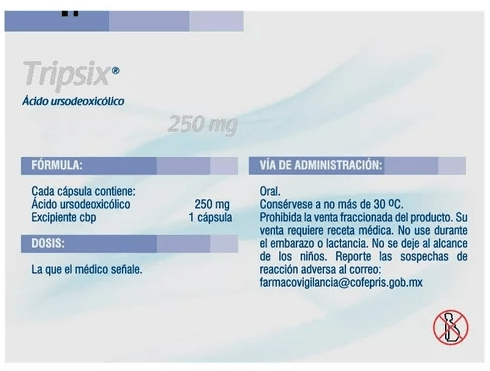 Tripsix 250 mg 50 Capsulas - Farmacias Klyns