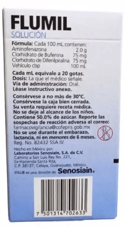 Flumil Solucion 20 g / 75 mg / 75 mg Frasco con 50 mL - Farmacias Klyns