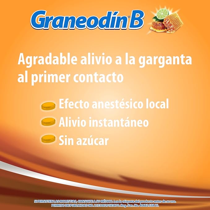 Graneodin B Miel Limon 10 mg 24 Pastillas - Farmacias Klyns
