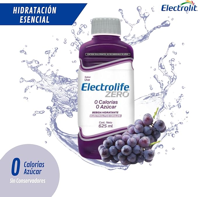 Electrolife Zero Uva 625 mL - Farmacias Klyns