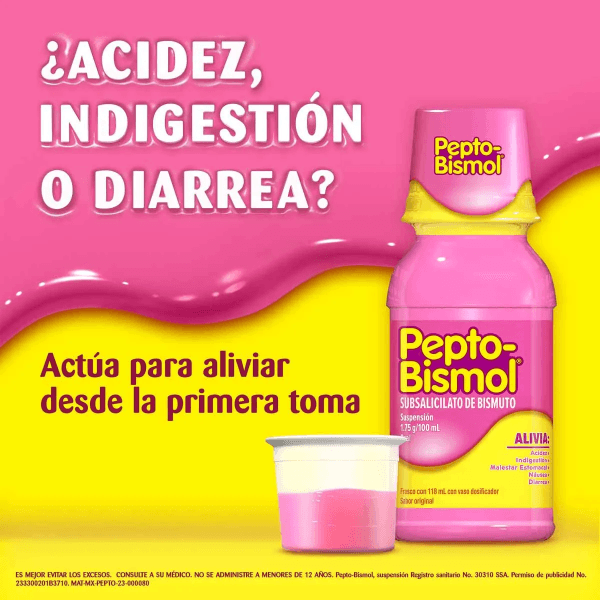 Pepto-Bismol Suspension 118 mL - Farmacias Klyns