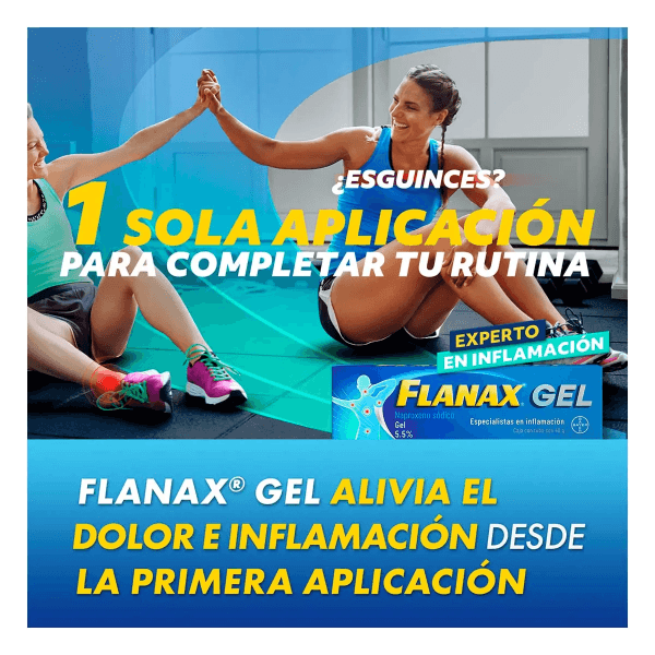 Flanax Gel 5.5 % Tubo con 40 g - Farmacias Klyns