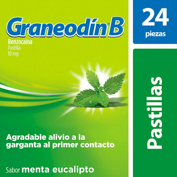 Graneodin B Menta Eucalipto 10 mg 24 Pastillas - Farmacias Klyns
