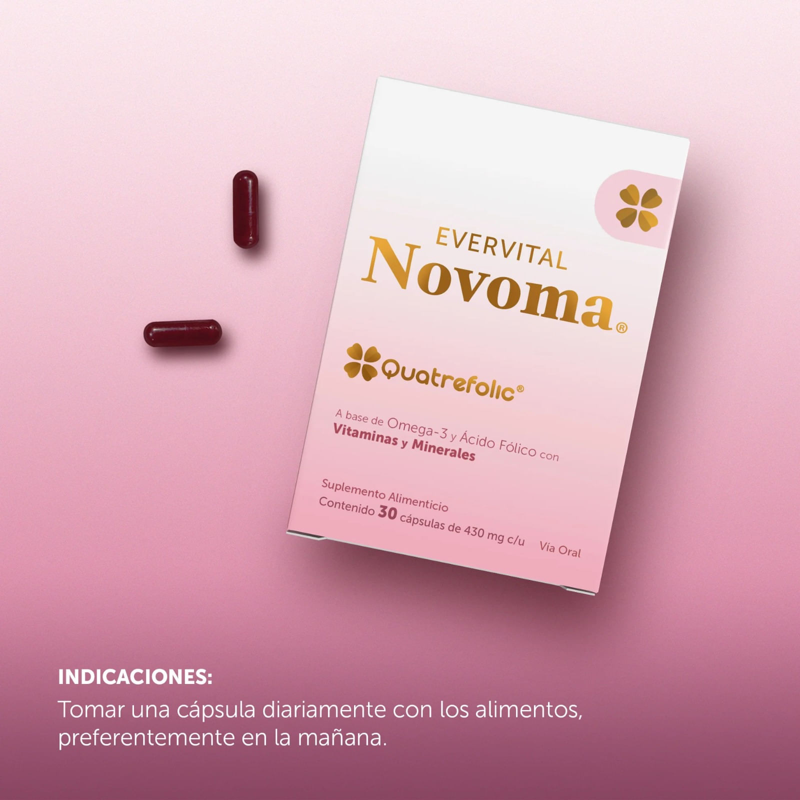 Evervital Novoma Suplemento Alimenticio 30 Capsulas - Farmacias Klyns