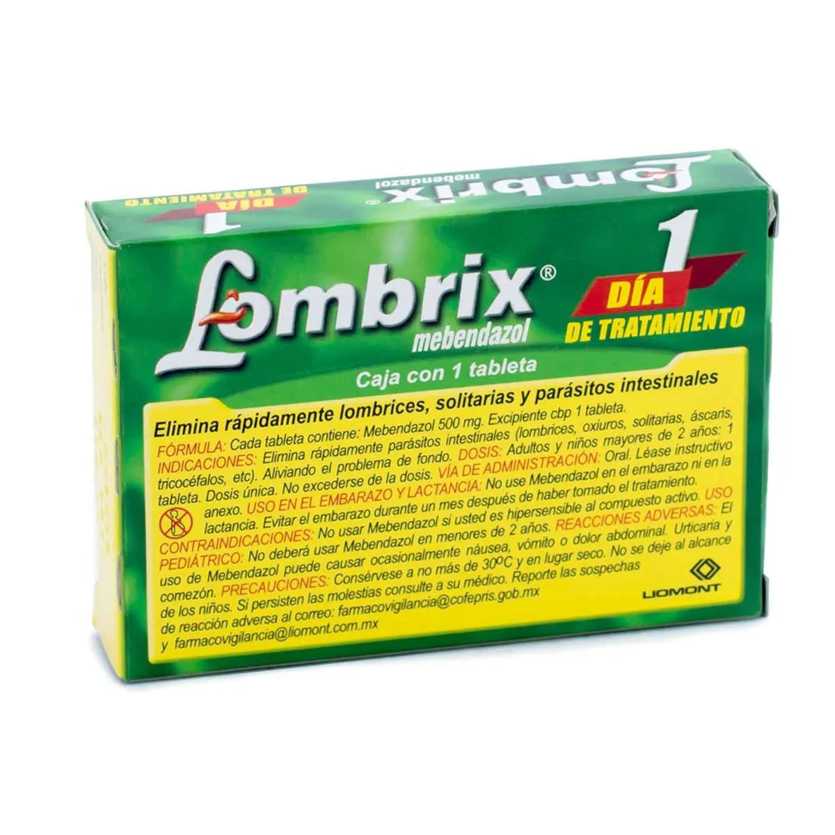 Lombrix 500 mg 1 Tableta - Farmacias Klyns