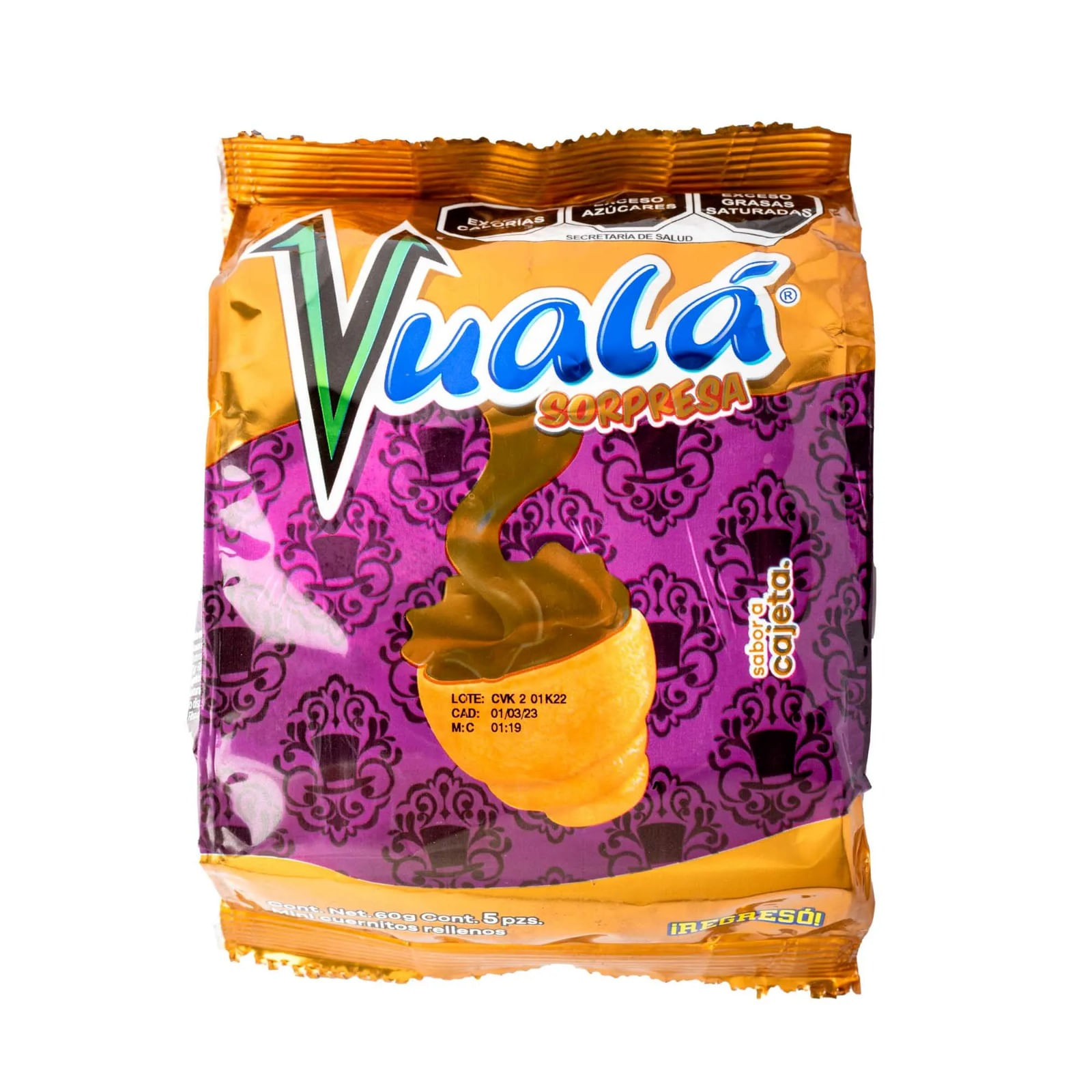 Vuala Sorpresa Mini Croissants Cajeta 60 g - Farmacias Klyns