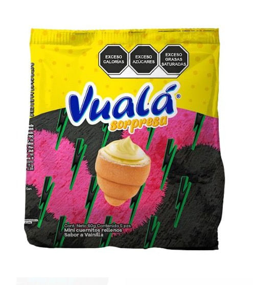 Vuala Sorpresa Mini Croissants Vainilla 60 g - Farmacias Klyns