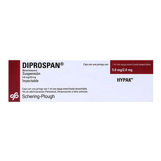 Diprospan Suspension Inyectanle 5 mg / 2 mg 1 Jeringa Prellenada con 1 ...