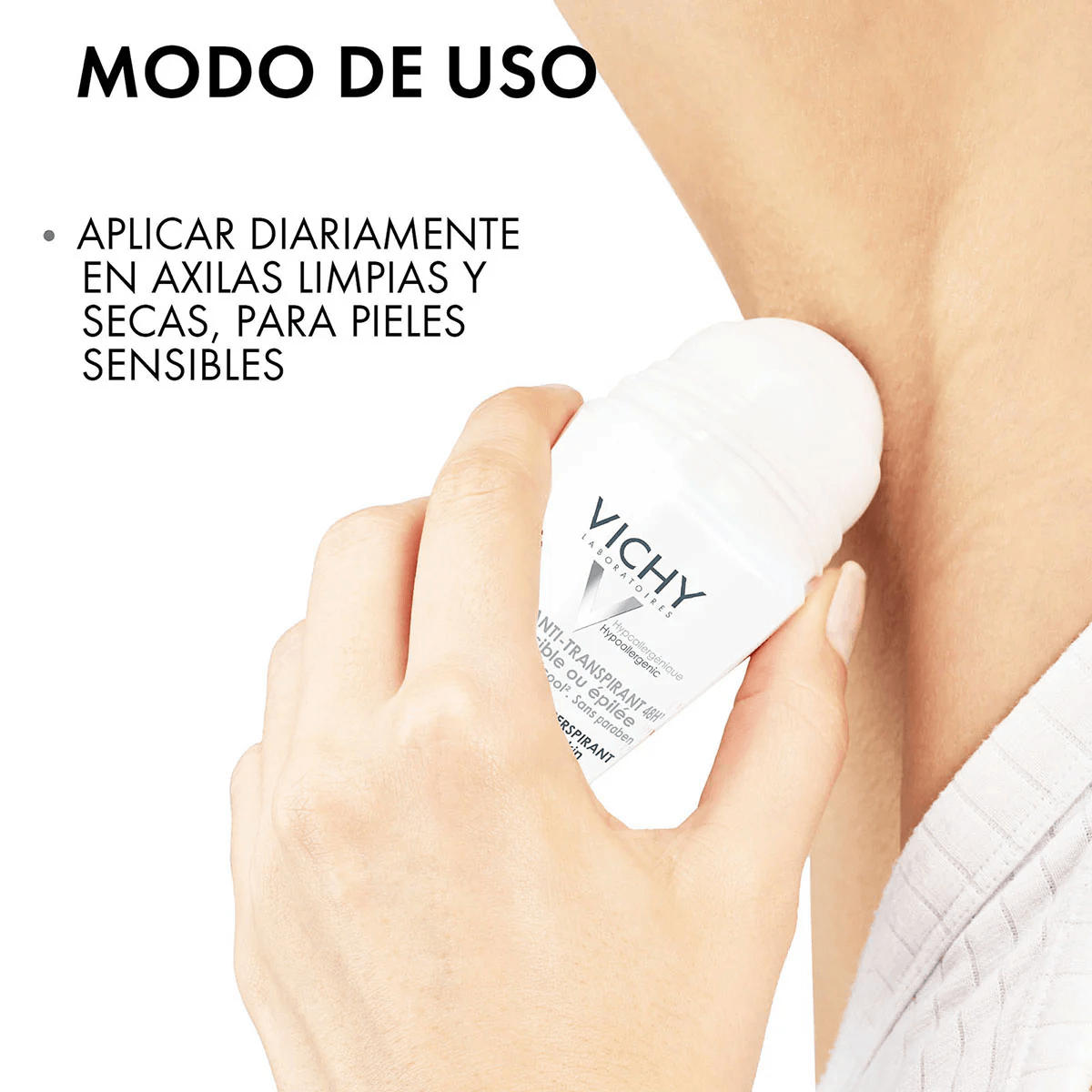 Desodorante Vichy Piel Muy Sensible Roll On 50 mL - Farmacias Klyns