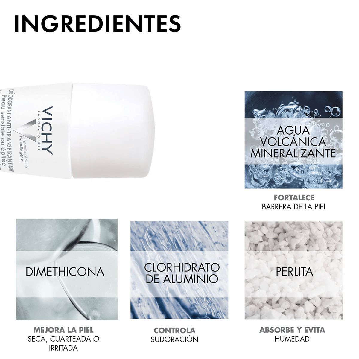 Desodorante Vichy Piel Muy Sensible Roll On 50 mL - Farmacias Klyns